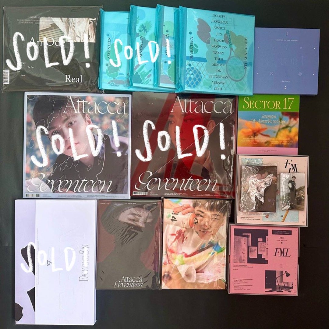 [wts] seventeen svt unsealed albums (an ode henggarae attacca fts face ...