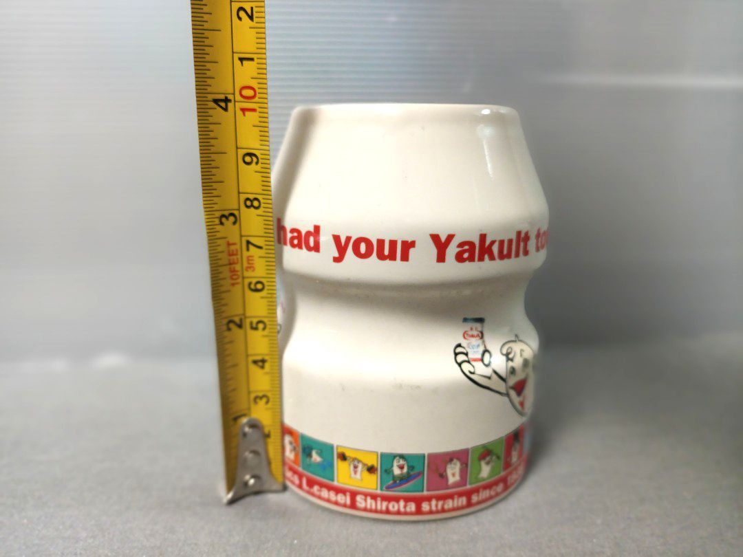 YAKULT Vintage Mug, Hobbies & Toys, Memorabilia & Collectibles, Vintage ...