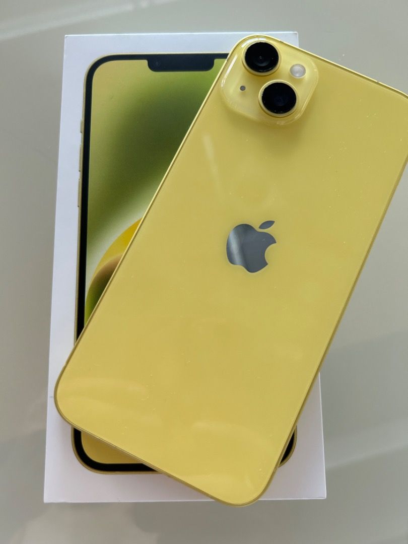 YELLOW IPHONE 14+ 128 GB USED FOR 2 WEEKS ONLY, Mobile Phones & Gadgets ...