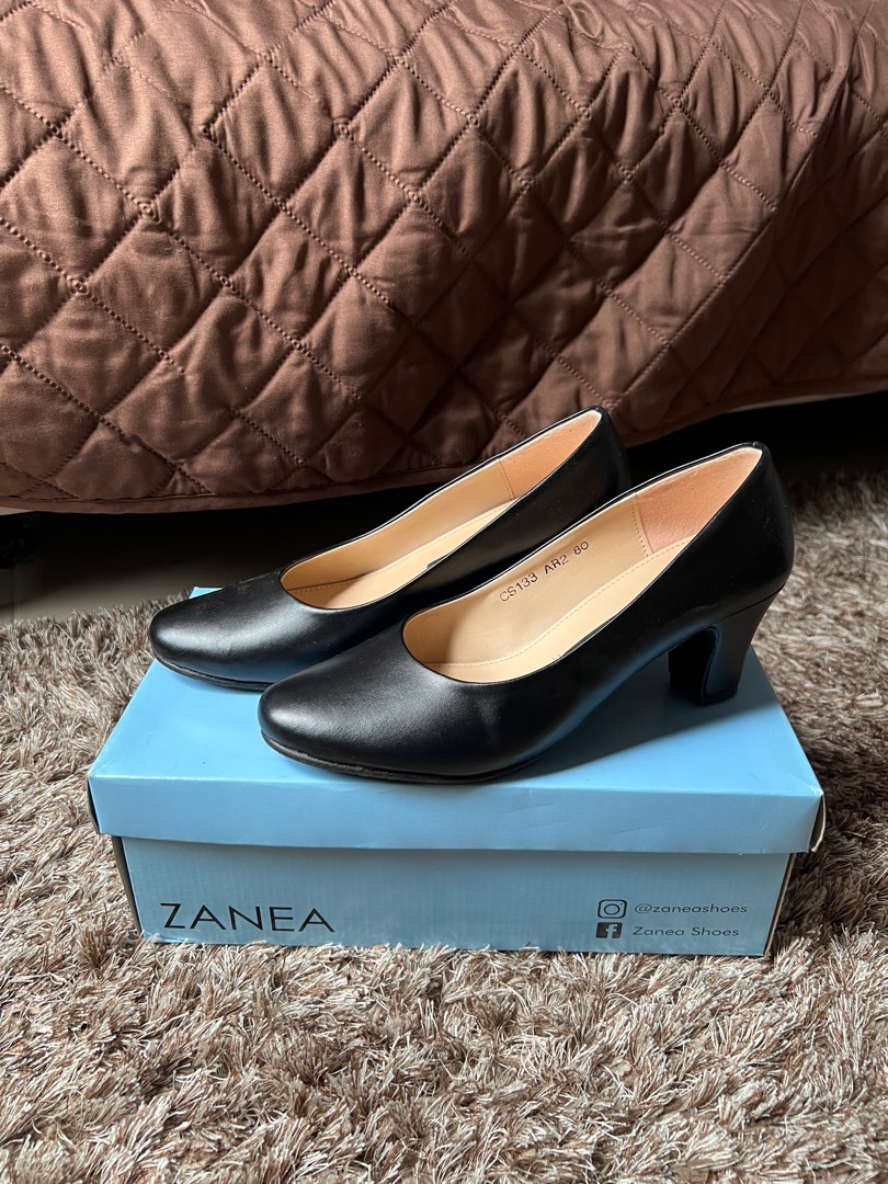 Zanea Black Shoes with heels, Women's Fashion, Footwear, Heels on Carousell