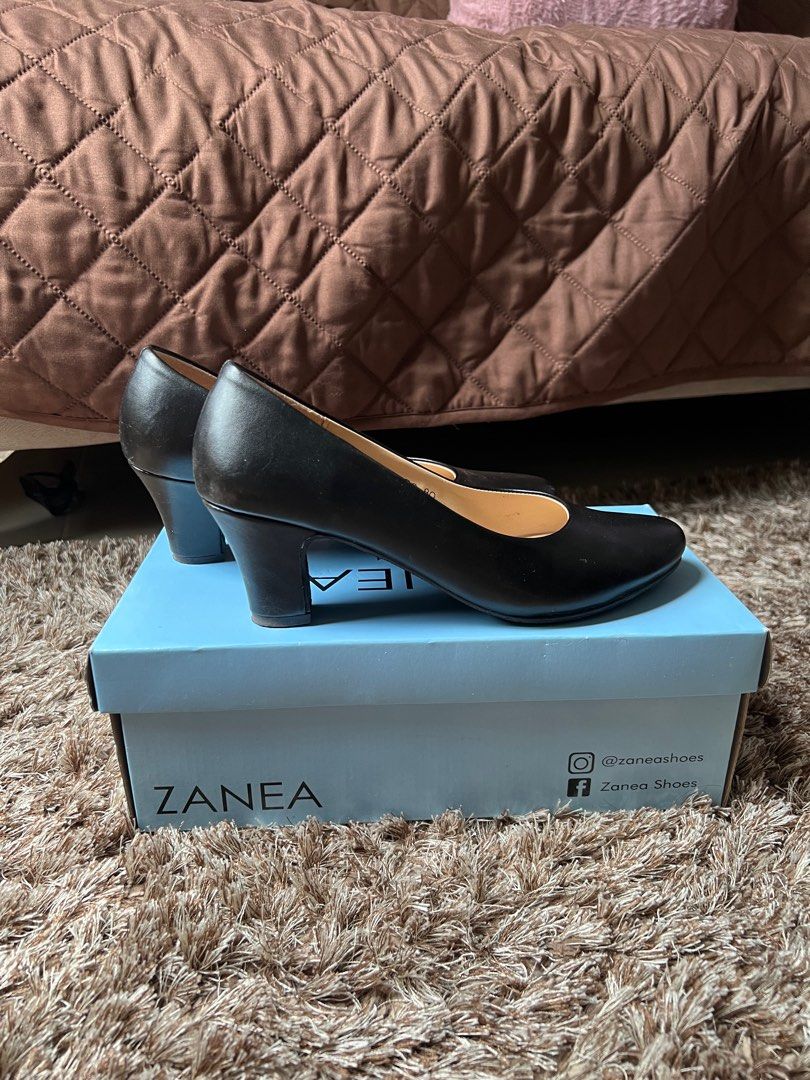 Zanea Black Shoes with heels, Women's Fashion, Footwear, Heels on Carousell
