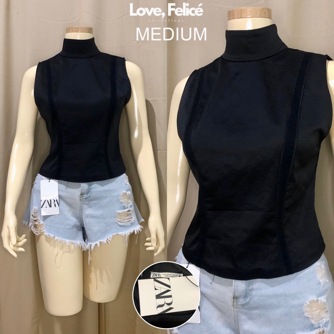Zara Turtle Neck Semi Crop Brandnew with tag on Carousell