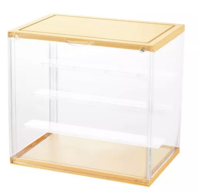 4 Layers Yellow Transparent Acrylic Display Case(For Popmart Figurines ...