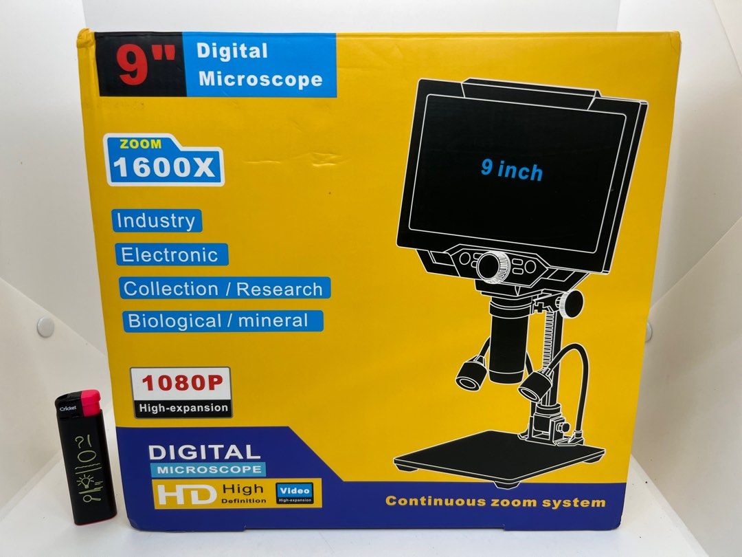 (全新) G1600 ～9寸LCD 顯示屏 1080P Digital Microscope 高清電子顯微鏡～內置電版本, 攝影器材, 鏡頭及 ...