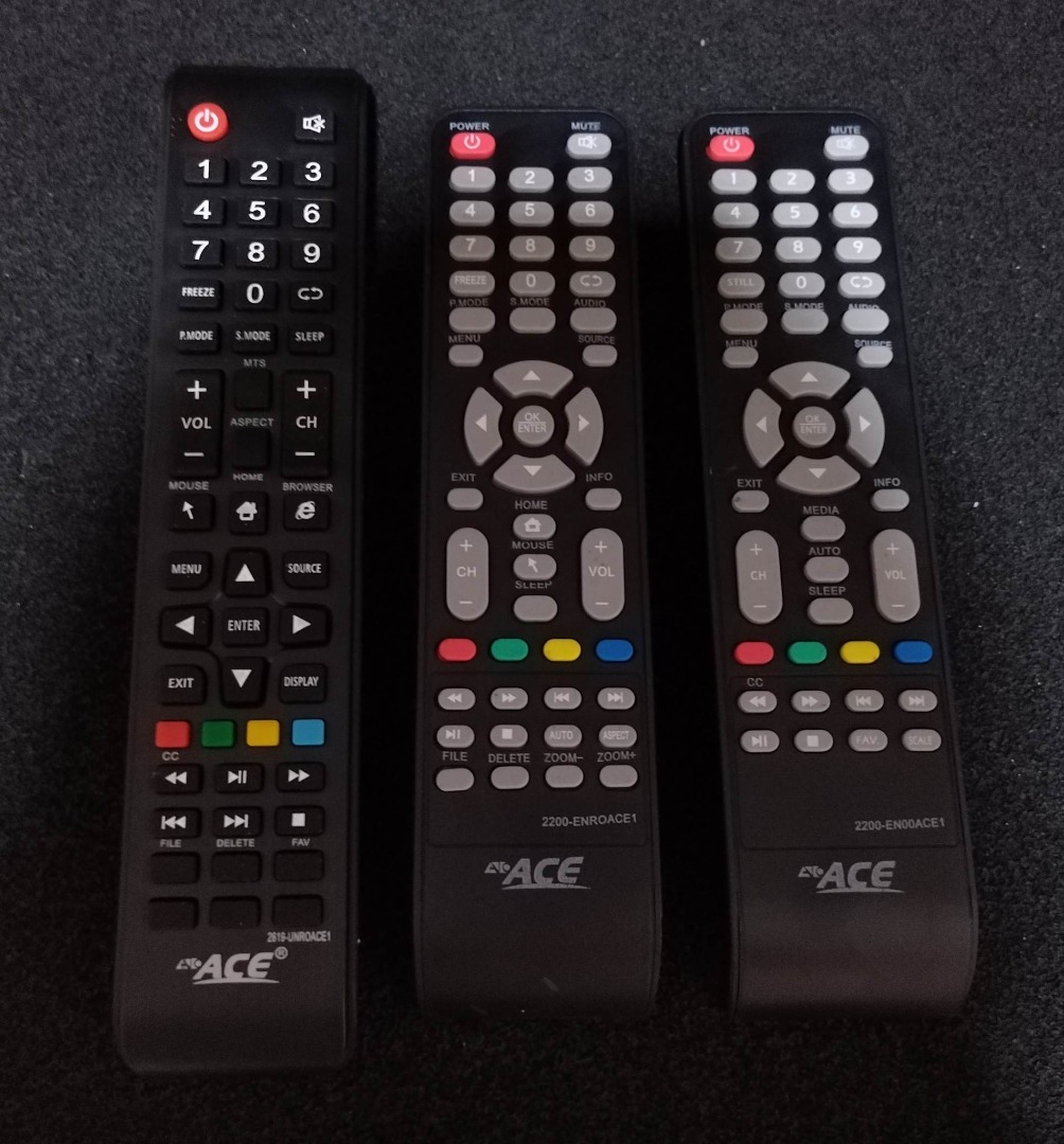 Ace led tv remote control, TV & Home Appliances, TV & Entertainment, TV ...