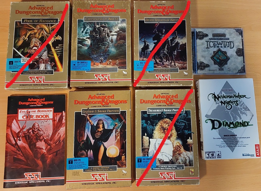 AD&D PC Role-playing Games: SSI Gold Box Krynn, Savage Frontier; Eye of ...