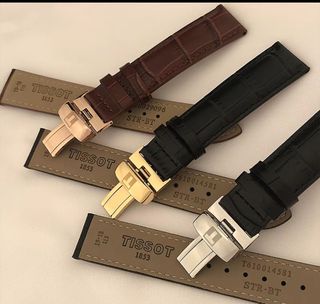 AFTERMARKET LONGINES GENUINE LEATHER WATCH STRAP WITH STAINLESS STEEL ...