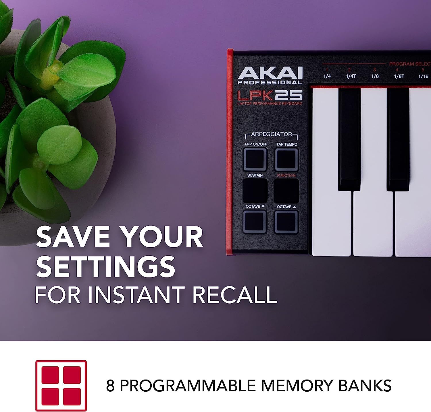 AKAI Professional LPK25 - USB MIDI Keyboard Controller with 25 ...