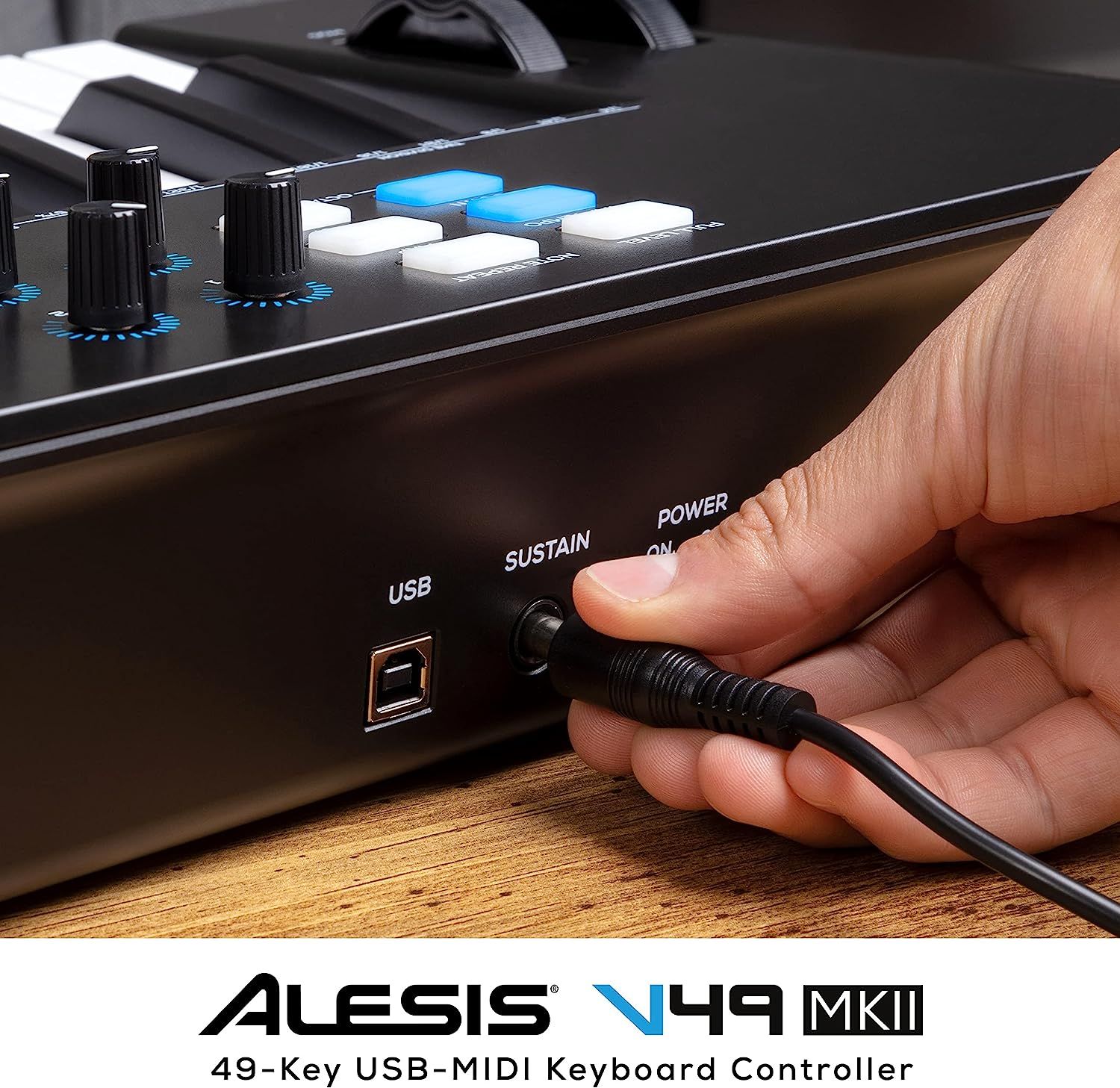 Alesis V49 MKII USB MIDI Keyboard Controller with 49 Velocity Sensitive ...