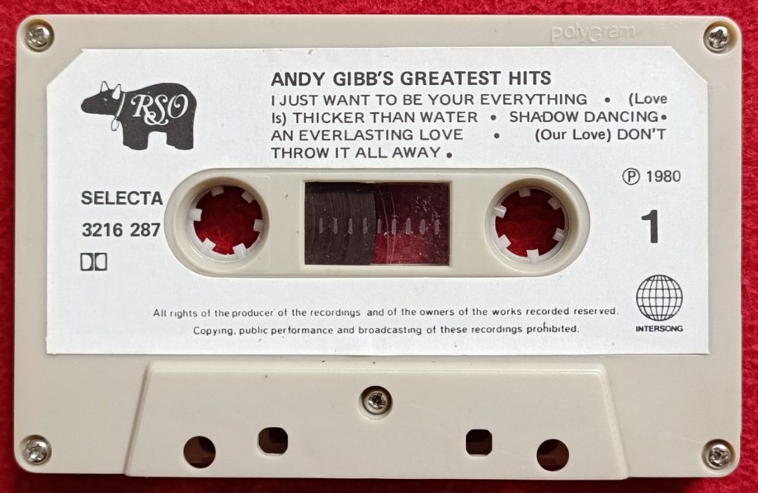 Andy Gibbs GREATEST HITS Cassette Tape, Hobbies & Toys, Music & Media ...