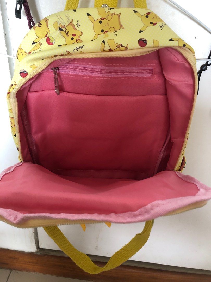 Pikachu yellow Backpack, Women's Fashion, Bags & Wallets, Backpacks on ...
