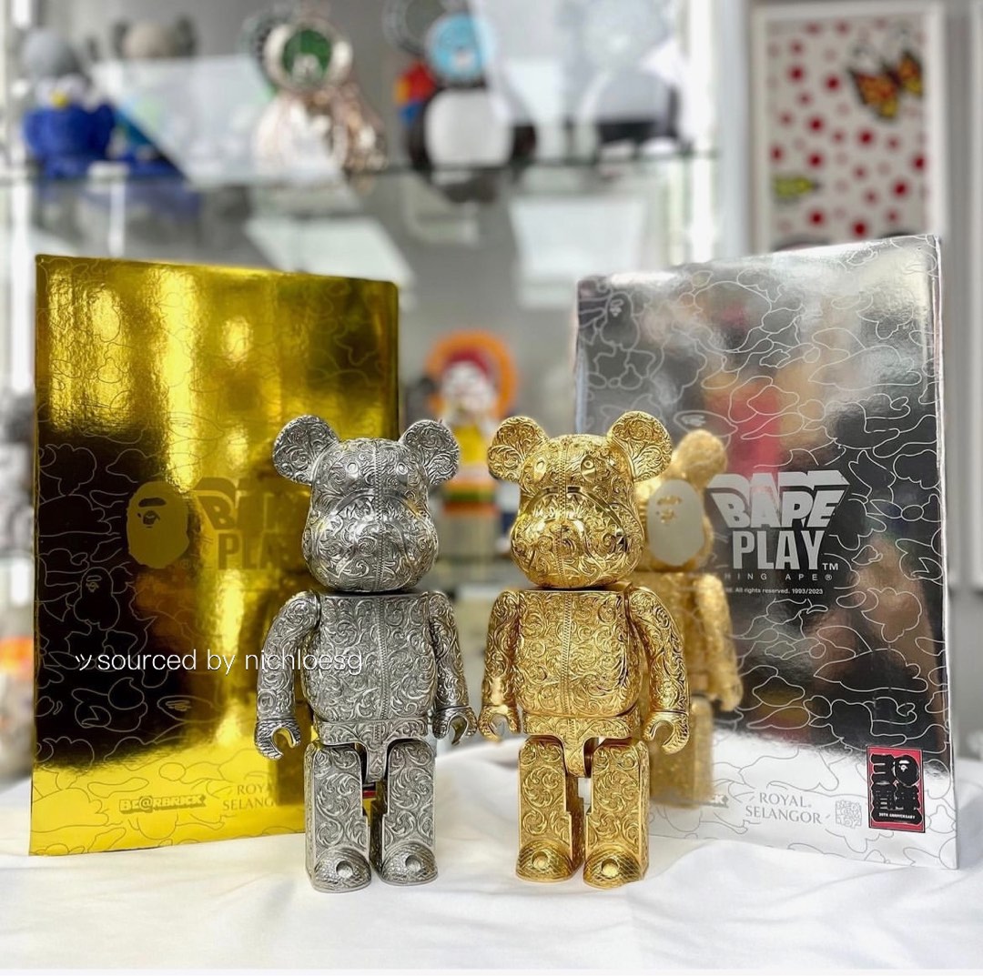 BAPE X BEARBRICK SHARK ROYAL SELANGOR 400%, Hobbies & Toys, Toys ...