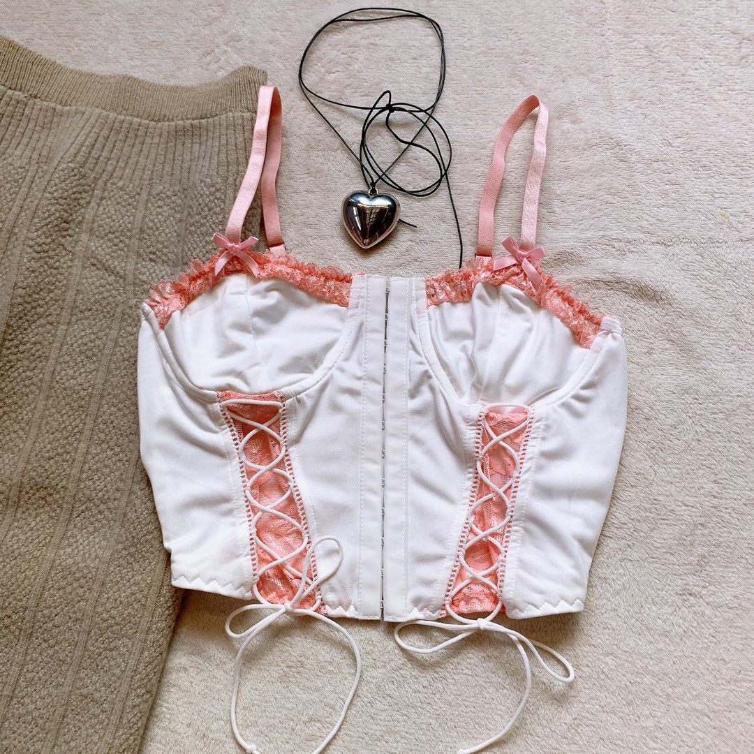 Barbie pastel bustier corset top on Carousell