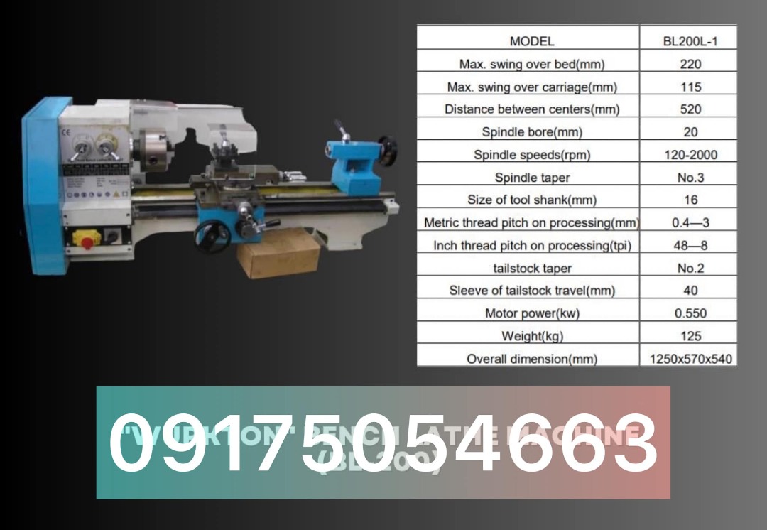 BENCH LATHE MACHINE BL-200 on Carousell