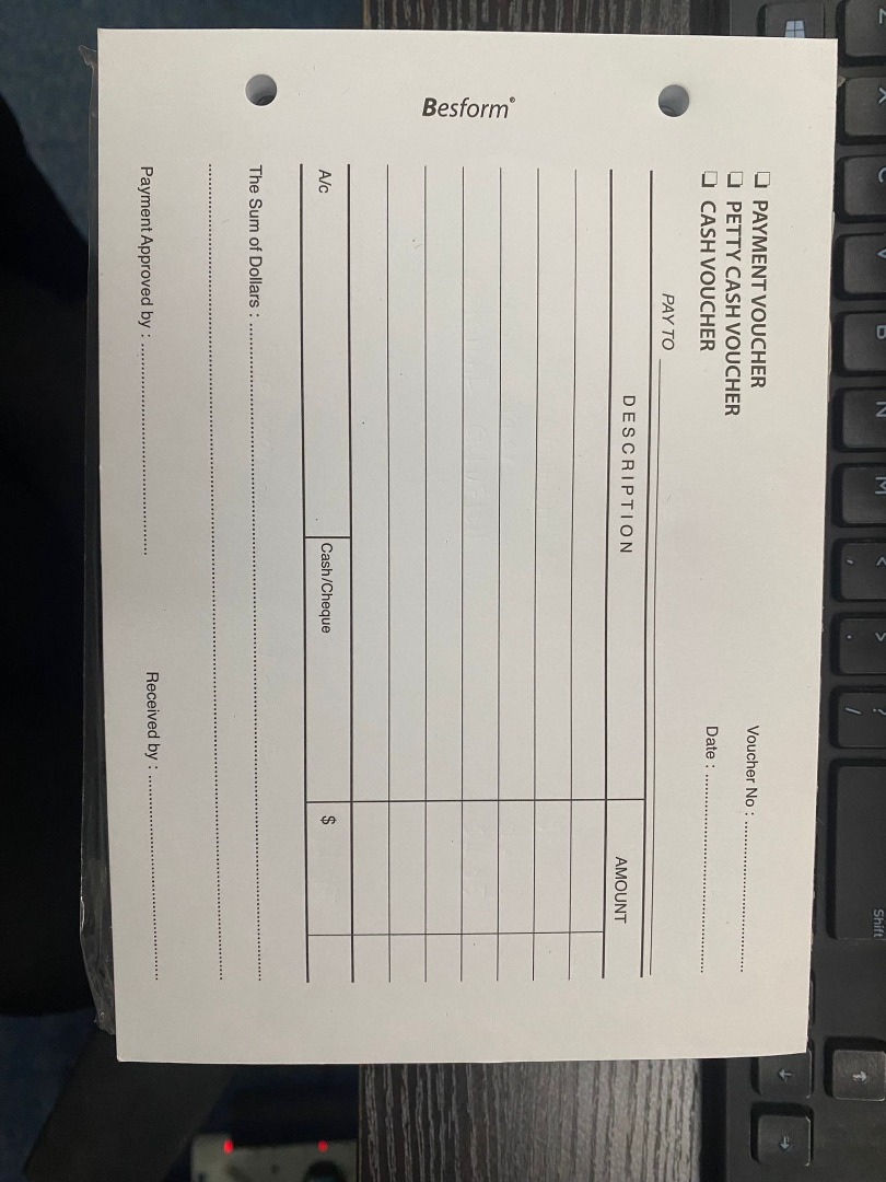 Besform 3-in-1 Payment Voucher, Hobbies & Toys, Stationery & Craft ...