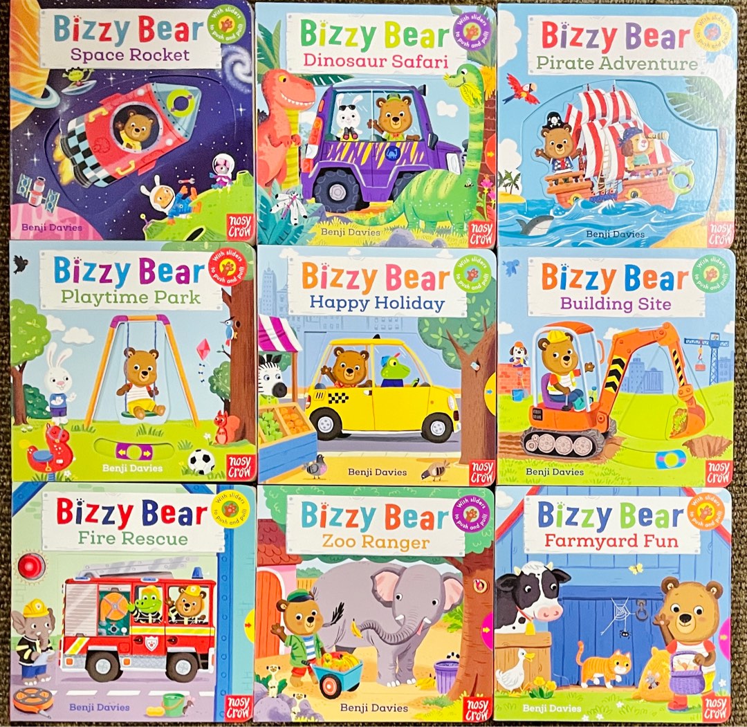 Bizzy bear interactive book children baby book fire engine, dinosaur ...