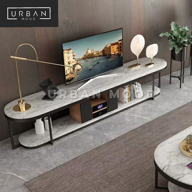 BLYTHE Luxury Marble TV Console, Furniture & Home Living, Furniture, TV ...