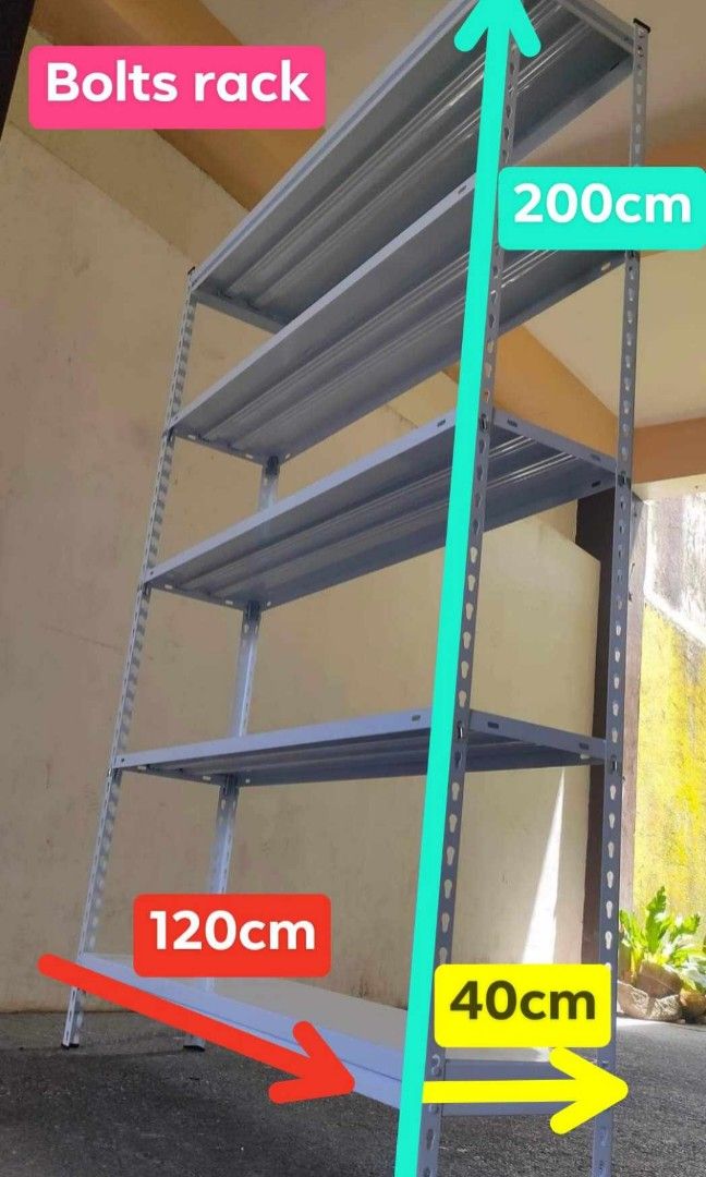 BOLTS AND BOLTLESS RACK, Furniture & Home Living, Furniture, Shelves ...