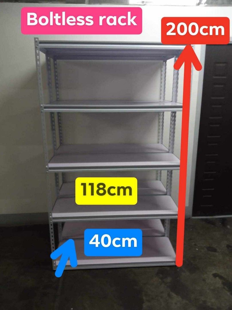 BOLTS AND BOLTLESS RACK, Furniture & Home Living, Furniture, Shelves ...