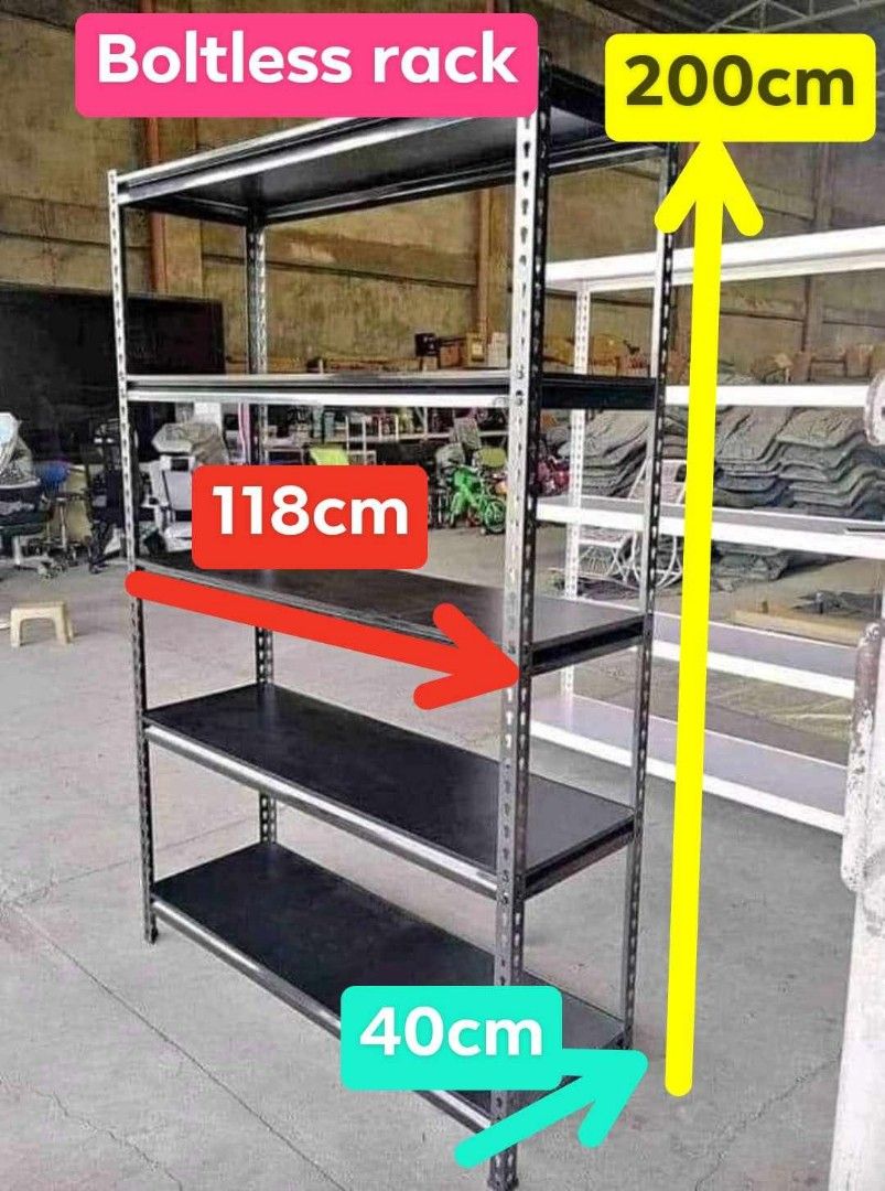 BOLTS AND BOLTLESS RACK, Furniture & Home Living, Furniture, Shelves ...