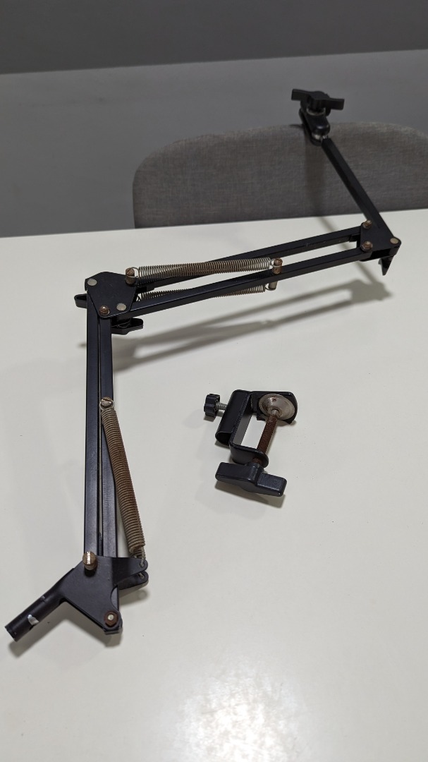 Boom Arm Desk Clamp - suitable for Mic Camera or Lighting with 360 ...