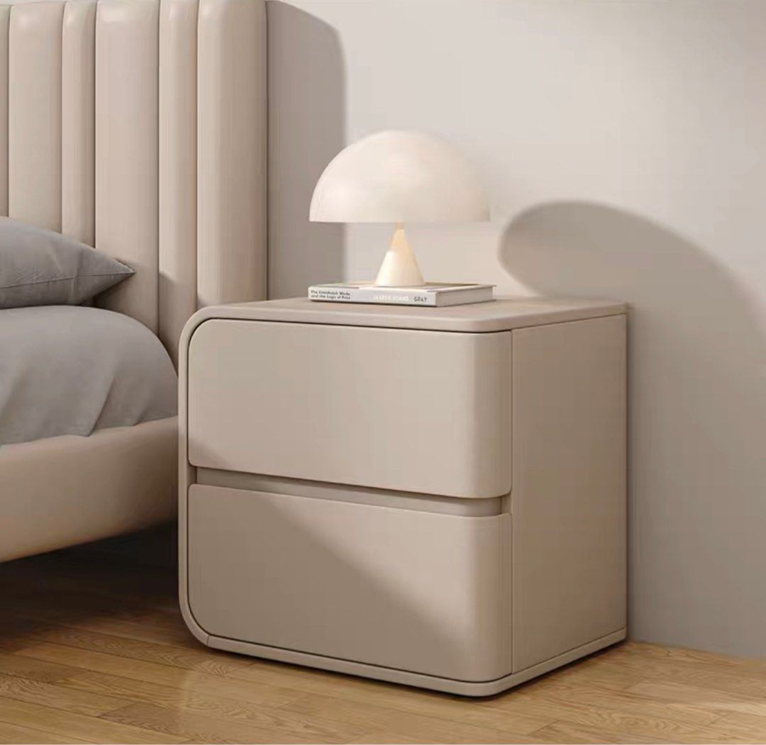 BRIMNES Modern Leather Bedside / Side Table, Furniture & Home Living, Furniture, Tables & Sets ...