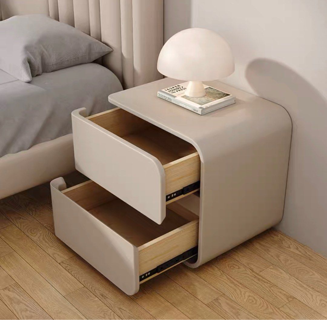 BRIMNES Modern Leather Bedside / Side Table, Furniture & Home Living, Furniture, Tables & Sets ...