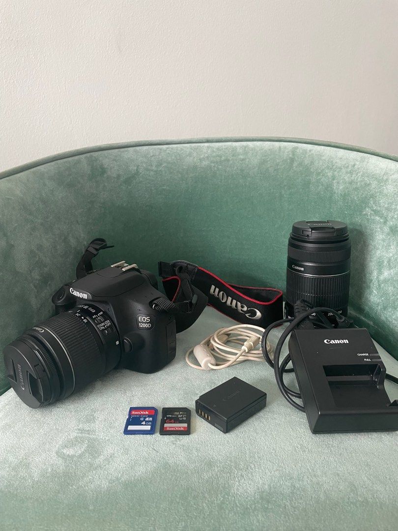 Canon EOS 1200D complete kit, Photography, Cameras on Carousell