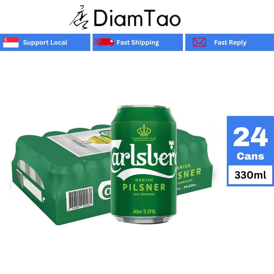 Carlsberg 330ml x 24 Cans, Food & Drinks, Alcoholic Beverages on Carousell