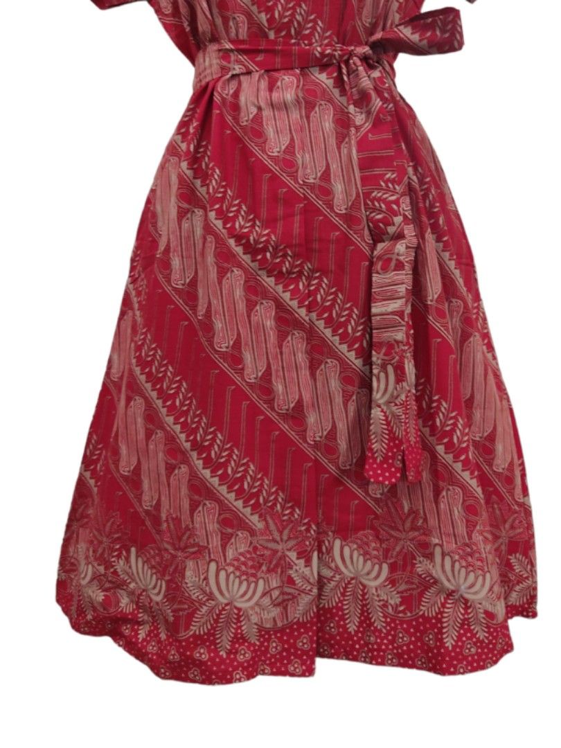 Cheongsam Red batik dress, Women's Fashion, Dresses & Sets, Dresses on ...