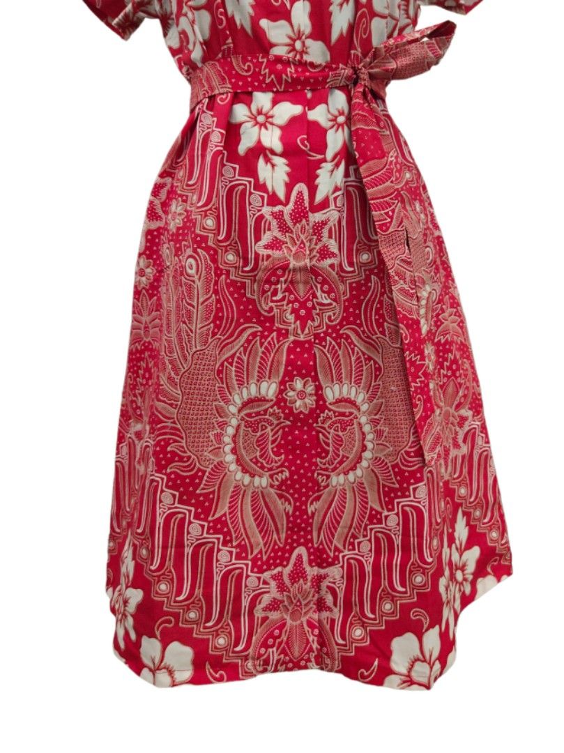 Cheongsam Red batik dress, Women's Fashion, Dresses & Sets, Dresses on ...