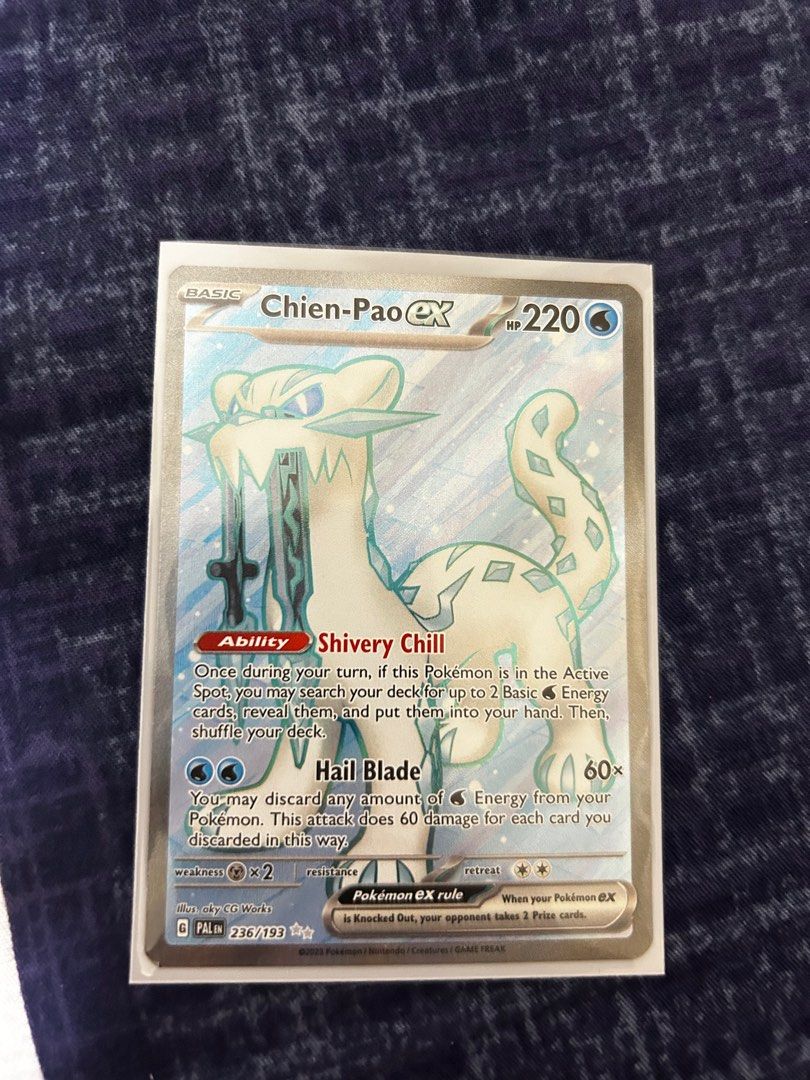 Chien Pao Ex full art secret rare Pokemon Scarlet & Violet: Paldea ...