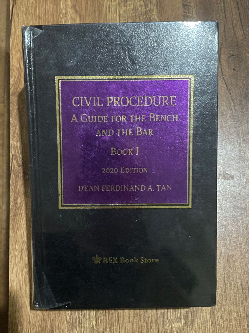 Civil Procedure Book 1 - Tan (2020), Hobbies & Toys, Books & Magazines ...