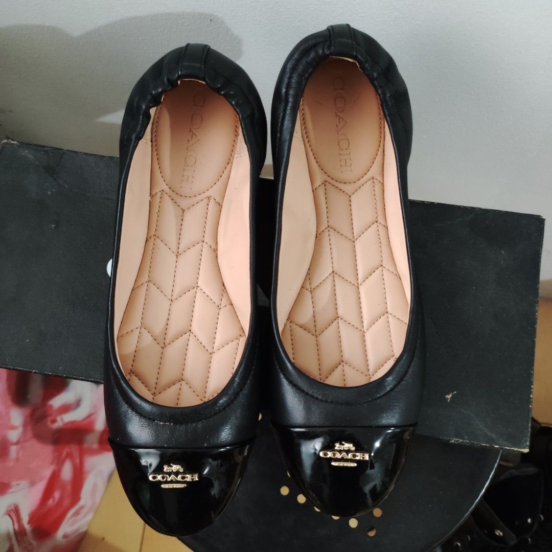 Coach black Ballet flats, Women's Fashion, Footwear, Flats & Sandals on ...