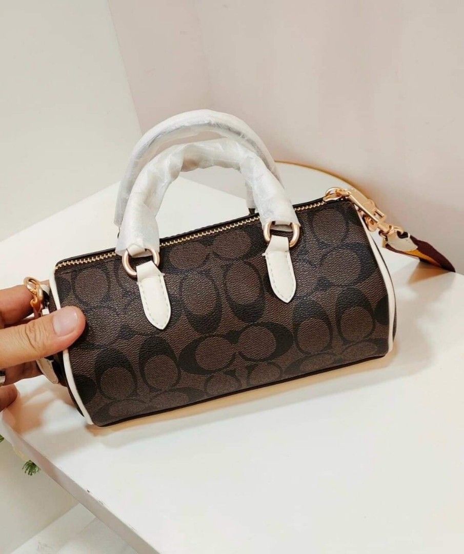 Coach Lacey Crossbody In Signature Canvas Dark Choco, Women's Fashion ...