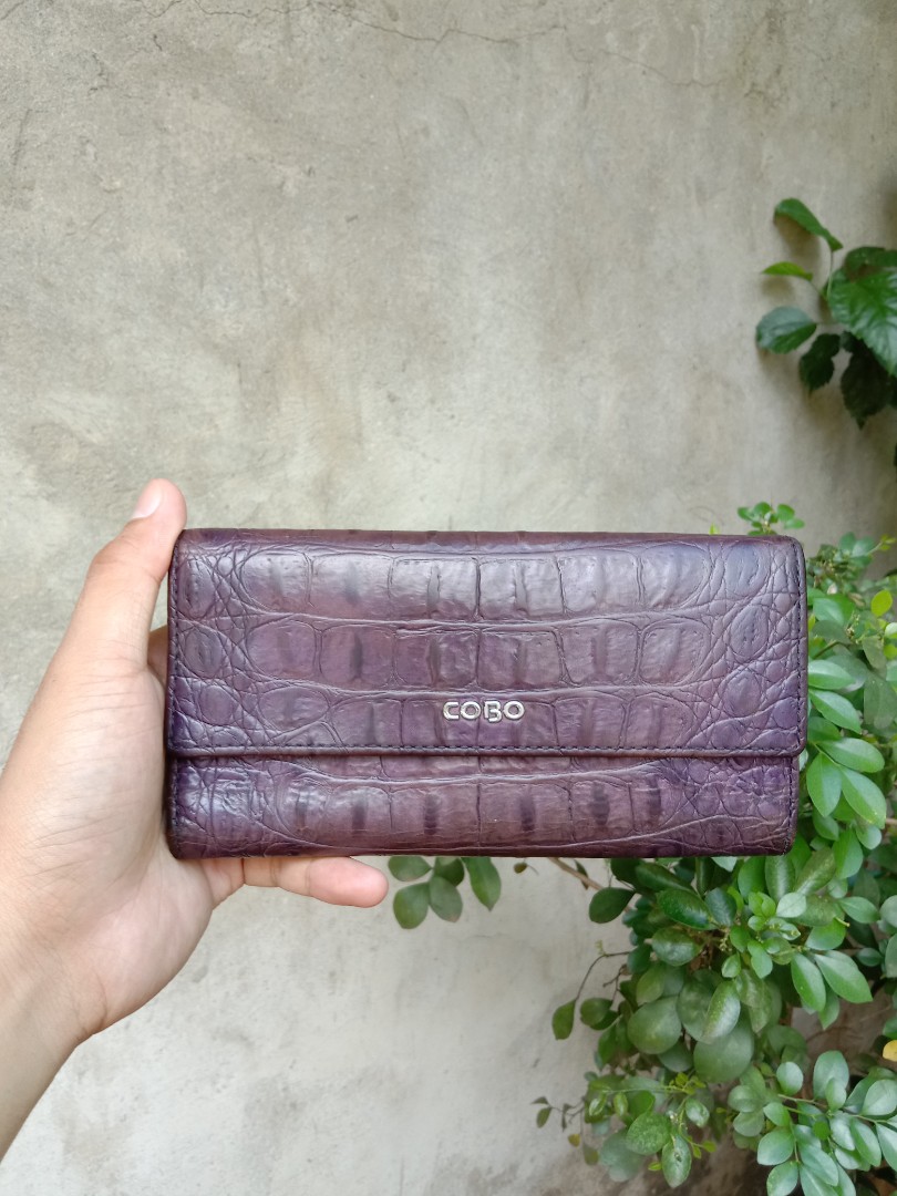 Cobo long wallet in genuine croc skin on Carousell