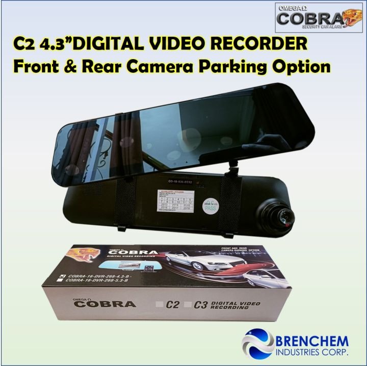 Cobra 4.3" Digital Video Recorder / Camera in Mirror/ Parking Camera ...