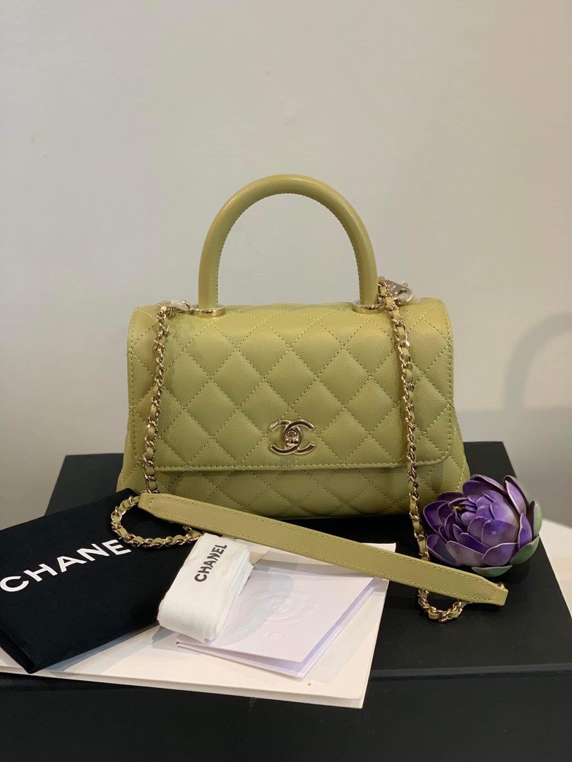 Coco Small Green Caviar, Luxury, Bags & Wallets on Carousell