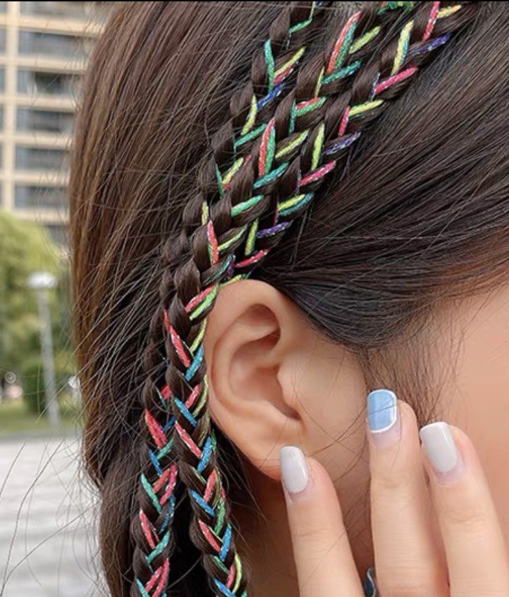 Colourful Children or Adult Hair Plaits, Women's Fashion, Watches ...
