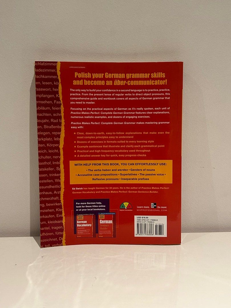 Complete German Grammar Textbook / Exercise book, Hobbies & Toys, Books ...