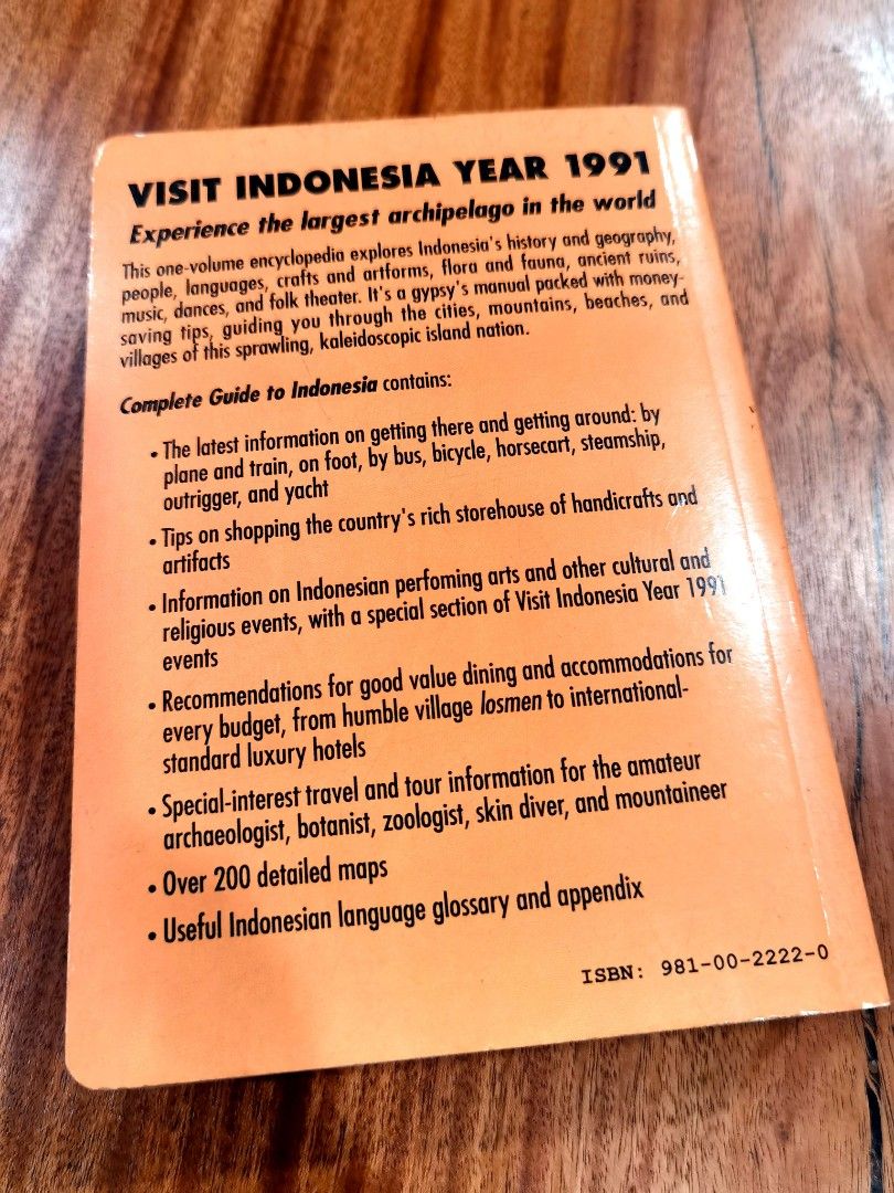 Complete Guide To Indonesia Visit Indonesia Year 1991 Vintage Book ...