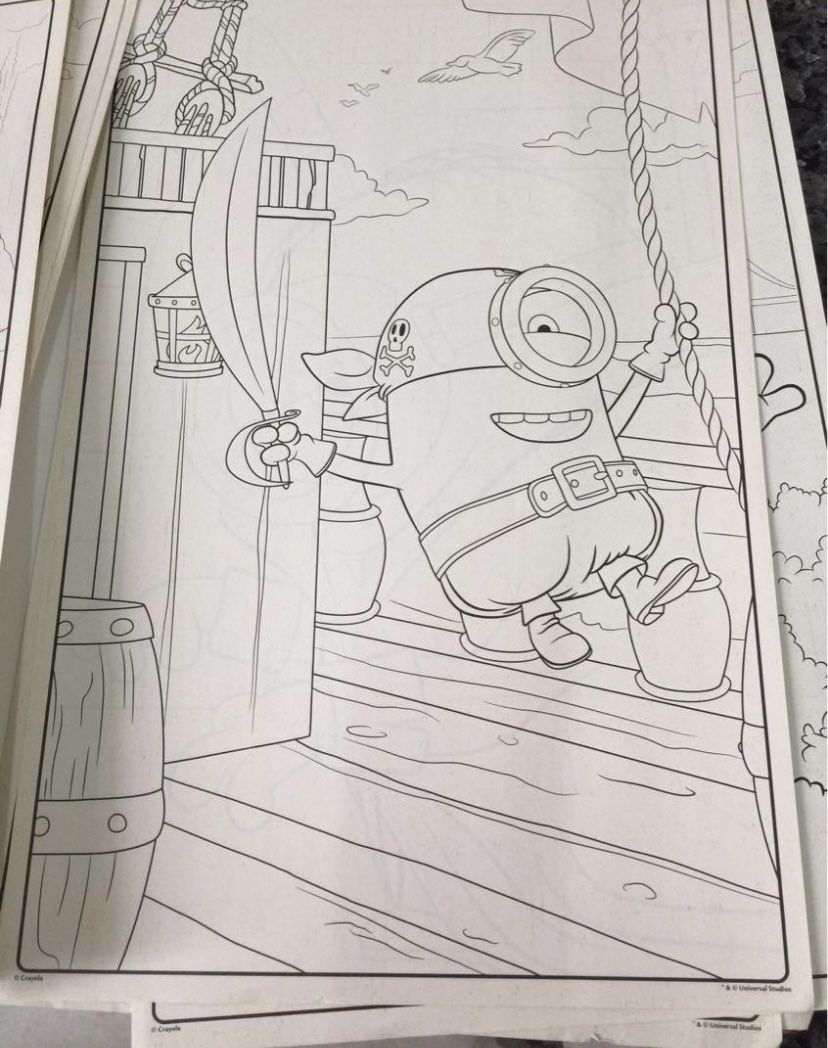 crayola coloring pages minions rocking