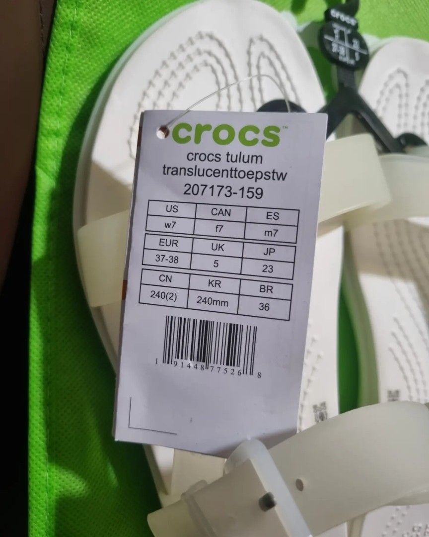Crocs tulum translucent on Carousell