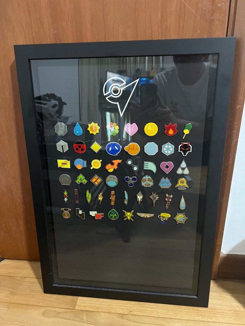 Custom Made Pokémon Badge Frame (Gen 1 to Gen 6), Furniture & Home ...