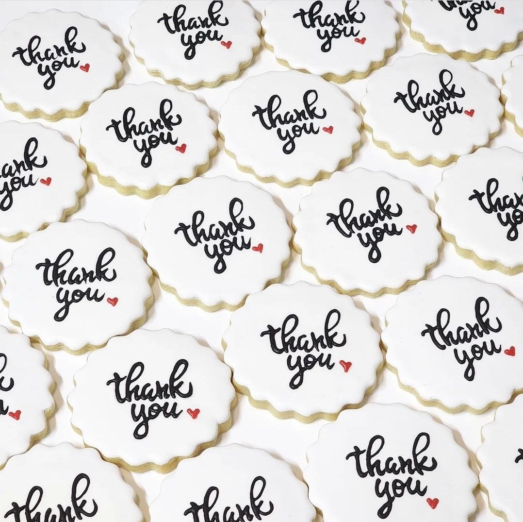 Customise Thank you cookies, Food & Drinks, Homemade Bakes on Carousell