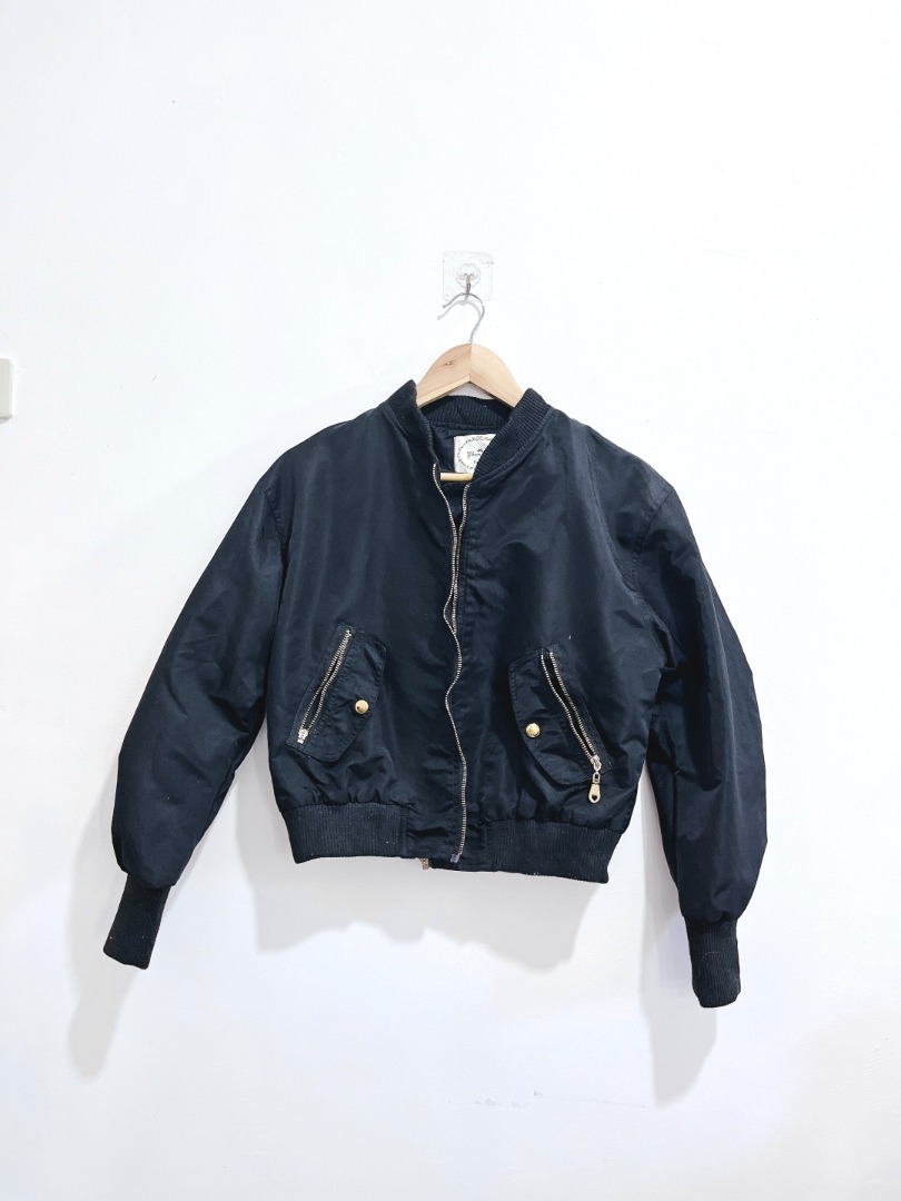 Cute Black bomber jacket, Women's Fashion, Coats, Jackets and Outerwear ...