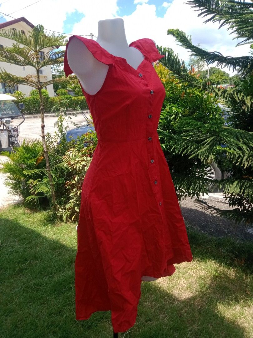 Cute Ootd Red Dress on Carousell
