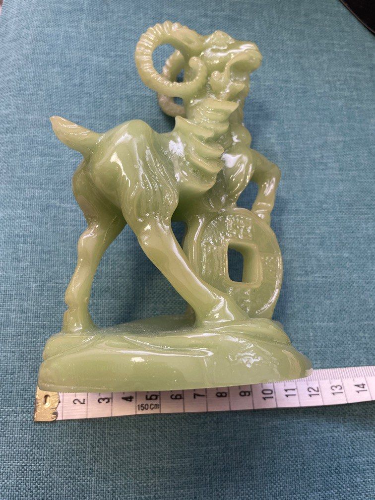 Display piece Jade Goat for wealth, Hobbies & Toys, Memorabilia ...