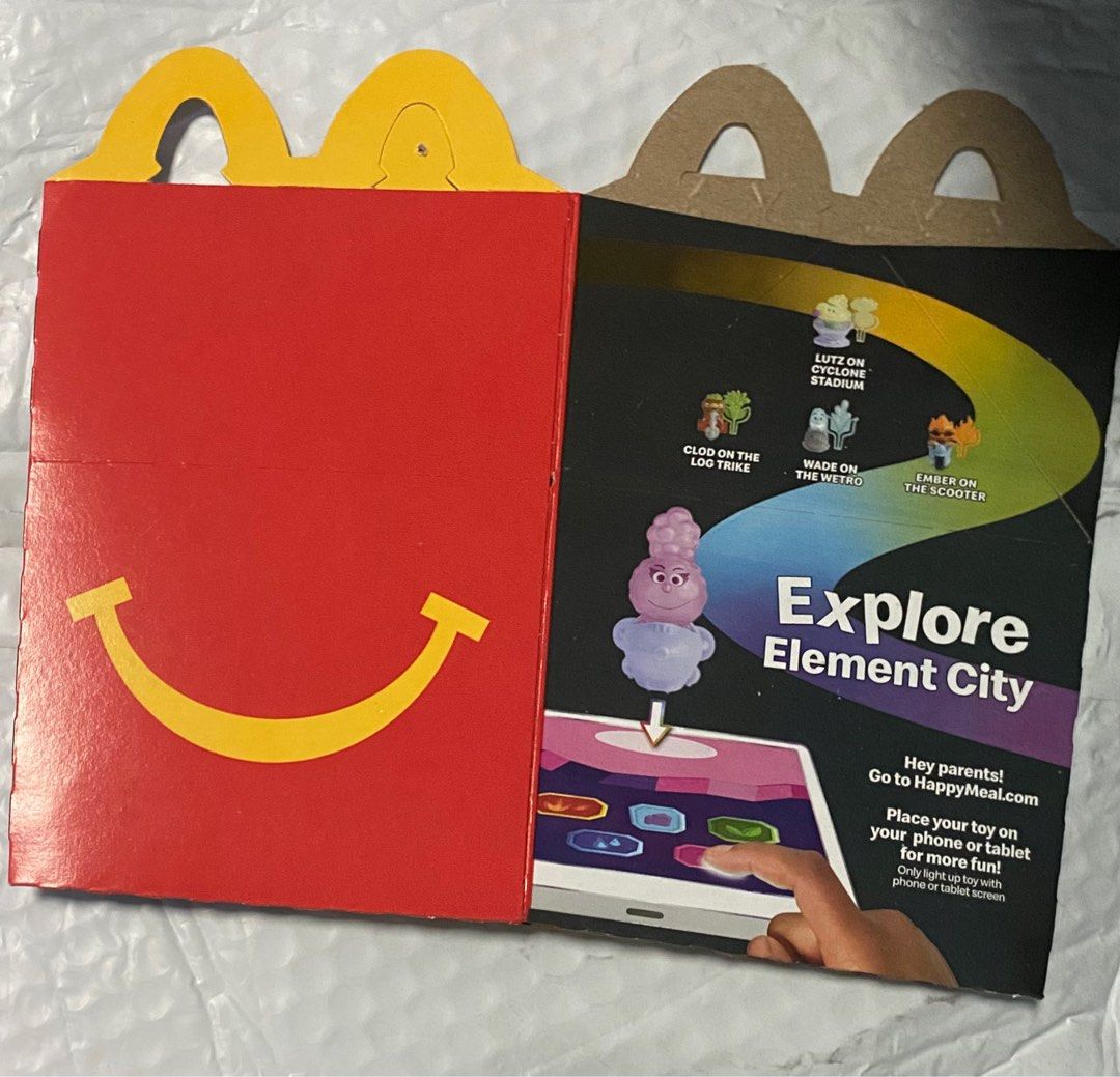 Elemental Disney Pixar McDonald's full set of 8 with happy meal box ...