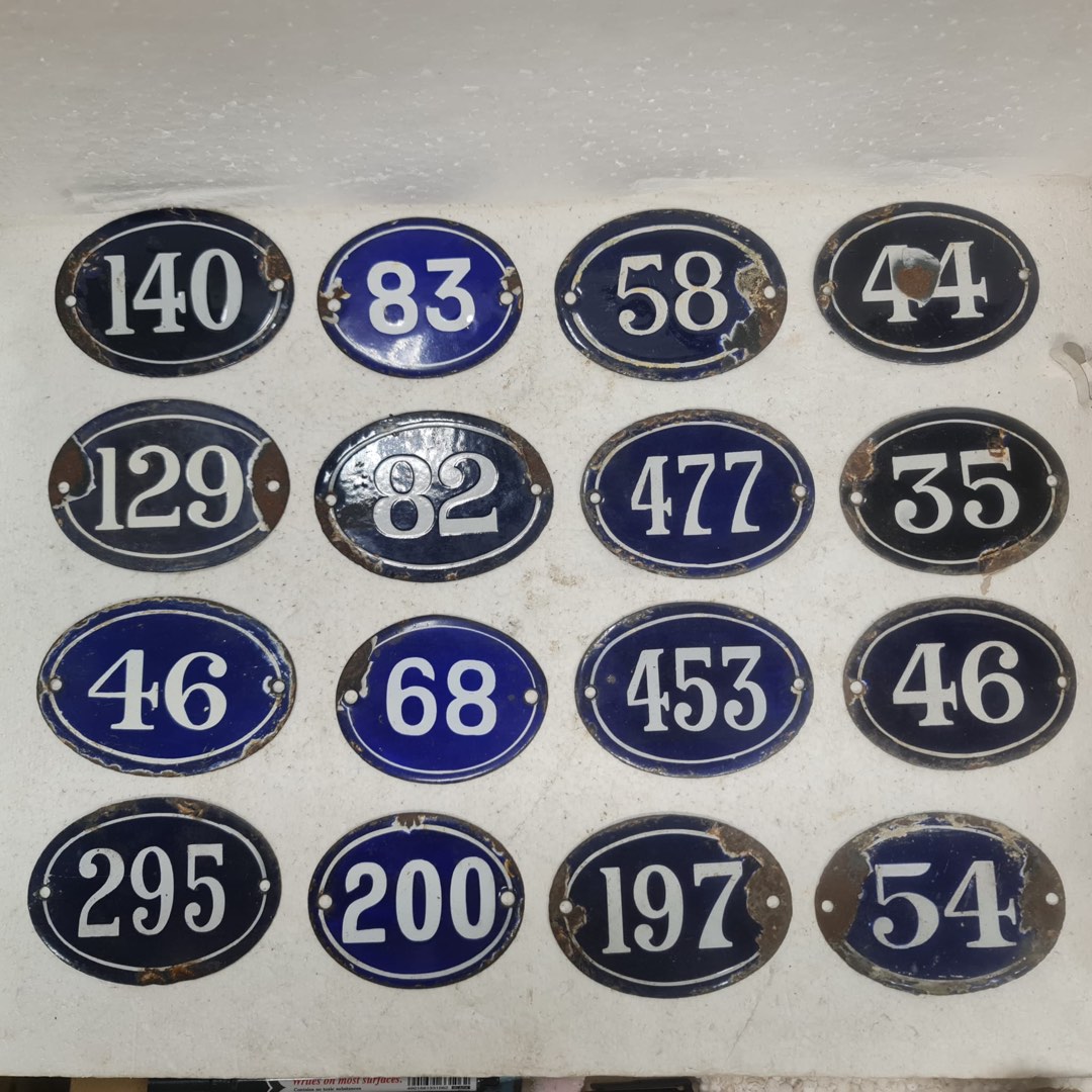 Enamel and cast house number plates. From Singapore, Hobbies & Toys ...